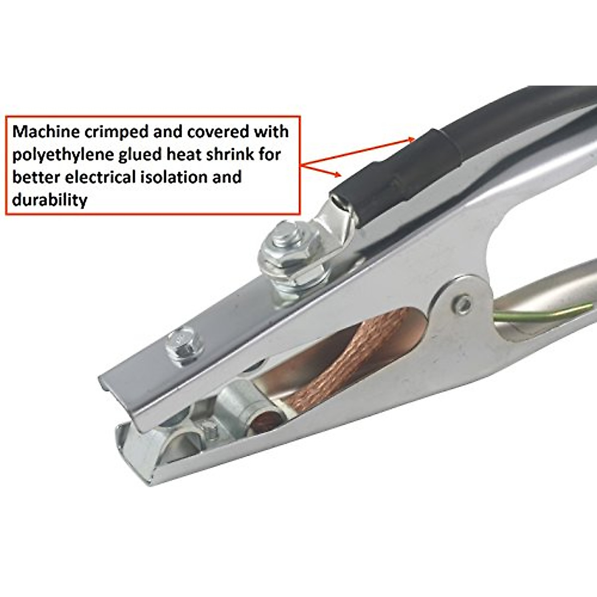 350 Amp Welding Leads Assembly Set - Terminal Lug Connector - 1/0 AWG Cable (25 FEET Each Lead)