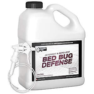 Exterminators Choice Bed Bug Defense Spray - Gallon Size - Effective Bed Bug Repellent for Bedding - Carpet - Furniture - Backpacks - Powerful Bed Bug Killer - Natural Bedbugs Killers Treatment