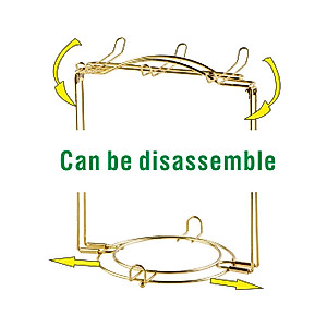 YOLIFE Flowering Shrubs Tea Cups and Saucers Set of 6, Tea Set, Ivory Ceramic Floral Tea Cups Set with Golden Rack, Coffee Cups Set, 8 oz