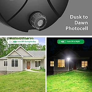 iMaihom 100W Dusk to Dawn Outdoor Lighting, 9000LM LED Flood Lights Outdoor, 3 Adjustable Heads Security Lights with Photocell, IP65 Waterproof 6500K Outdoor Flood Light for Yard Garage Patio