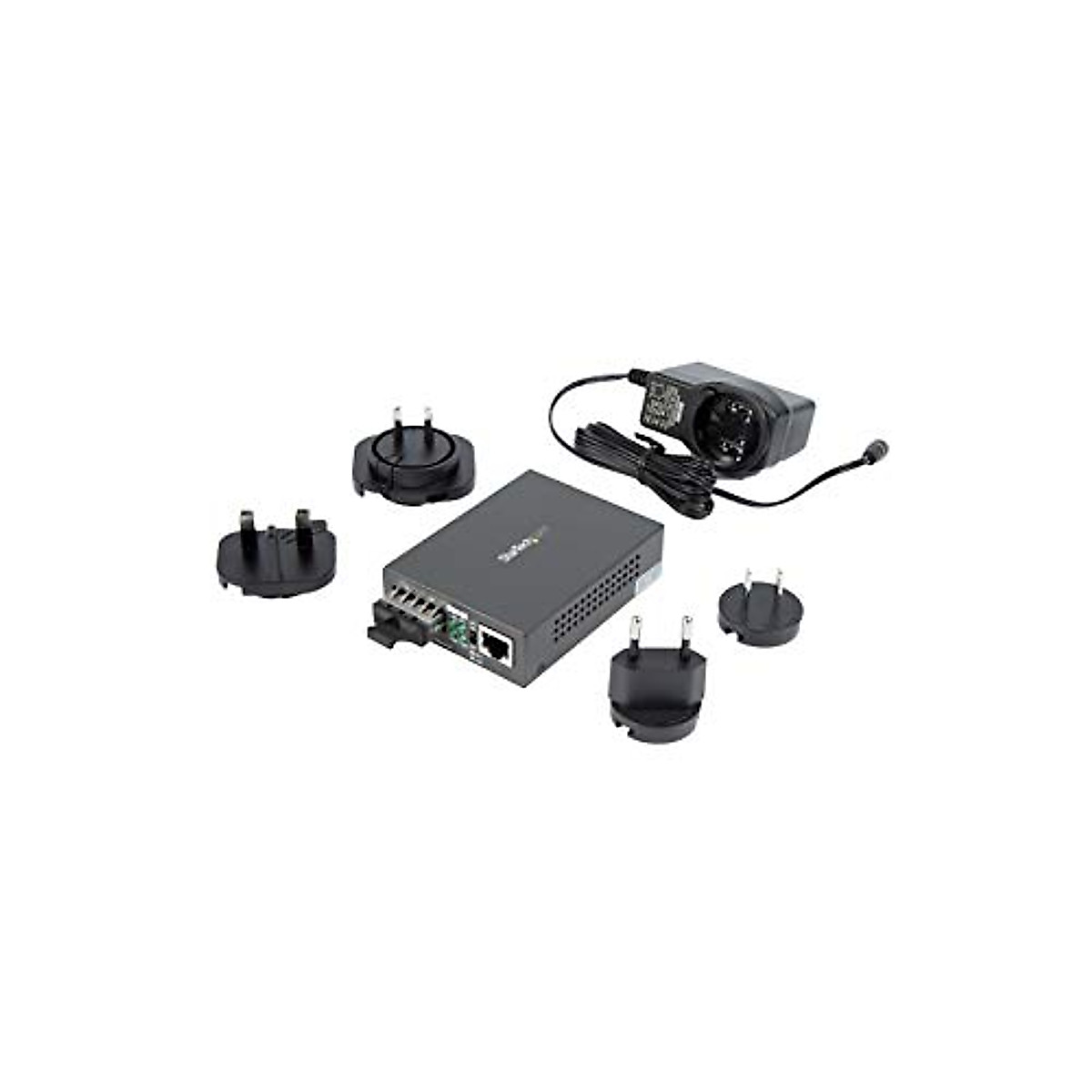 StarTech.com Multimode (MM) SC Fiber Media Converter for 10/100/1000 Network - 550m Range - Gigabit Ethernet - 850nm - Full Duplex, TAA (MCMGBSCMM055)