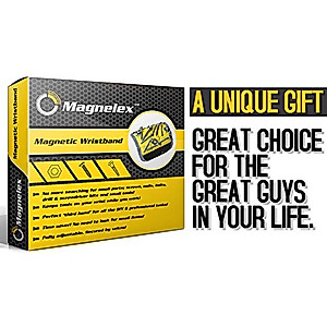 Magnelex Magnetic Wristband - Stocking Stuffers for Men – One Size Fits All Wrist Magnet Tool Holder. Christmas Gift for Dad, Husband, Son. Unique Gift and Stocking Stuffer Idea