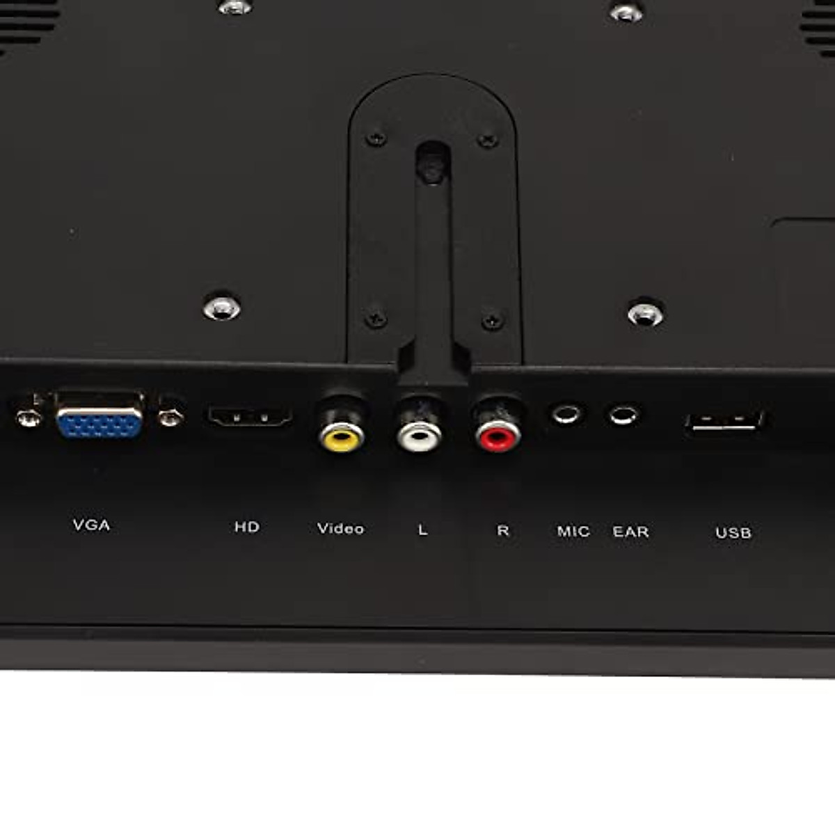 Qiilu 11.6 Inch LCD Monitor with VGA HD Multimedia Interface Portable 1080P HD Color Screen with Speaker Remote Control 100‑240V Interface: VGA, HD Multimedia Interface, Video,