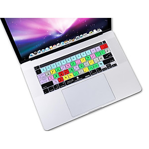 XSKN Photoshop CC English Silicone Shortcuts Keyboard Cover Skin for 2019 New MacBook Pro 16 inch A2141 and 2020 New MacBook Pro 13.3 inch A2338 M1/A2251/A2289 with Touch Bar & Touch ID US Version