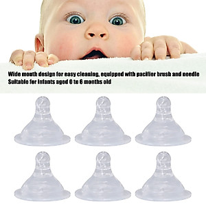 Baby Pacifier,10pcs Infant Silicone Nipples Baby Bottle Replacement Feeding Nipples for 0 to 6 Months Old Baby