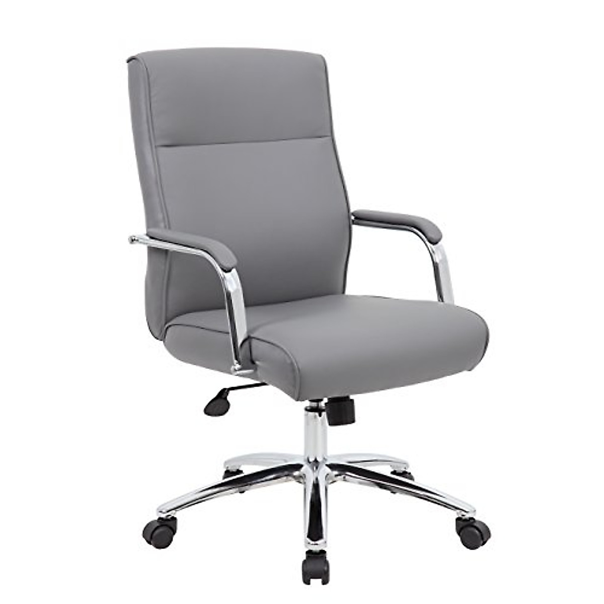 Boss Office Products Chairs Executive Seating, Grey & Be Well Medical Spa Professional Adjustable Drafting Stool with Back, Grey