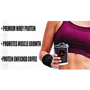 POWER COFFEE Protein Coffee, French Vanilla, 6g Protein, 100% Columbian Coffee, 12 Single Serve K-Cups