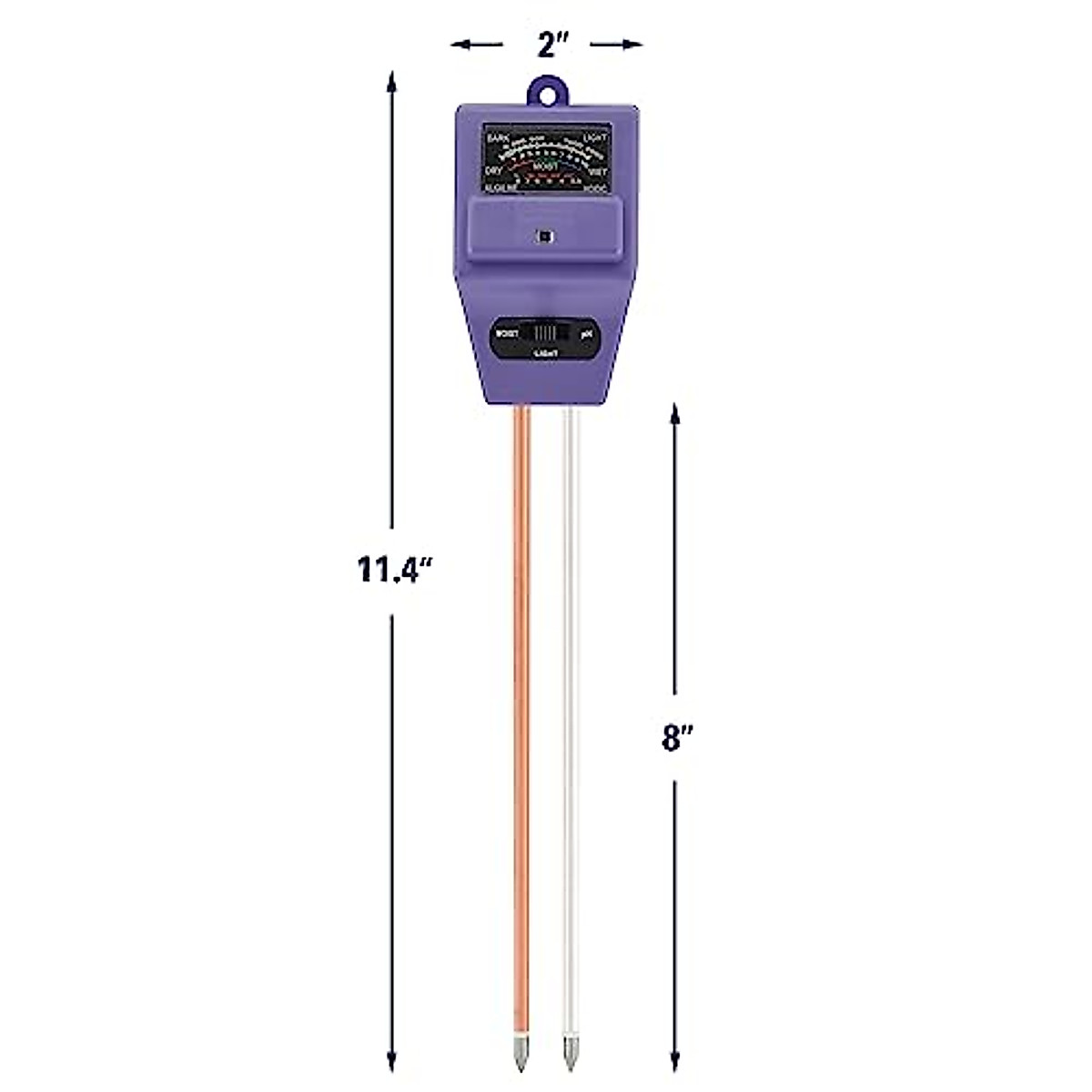 Worm Nerd WN39 Compost Bin and Garden Soil 3-in-1 Meter for Measuring Moisture, Light, pH, Purple