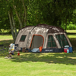 Tahoe Gear Ozark TGT-OZARK-16-D Large 16 Person 3 Season Family Camping Cabin Tent, Brown