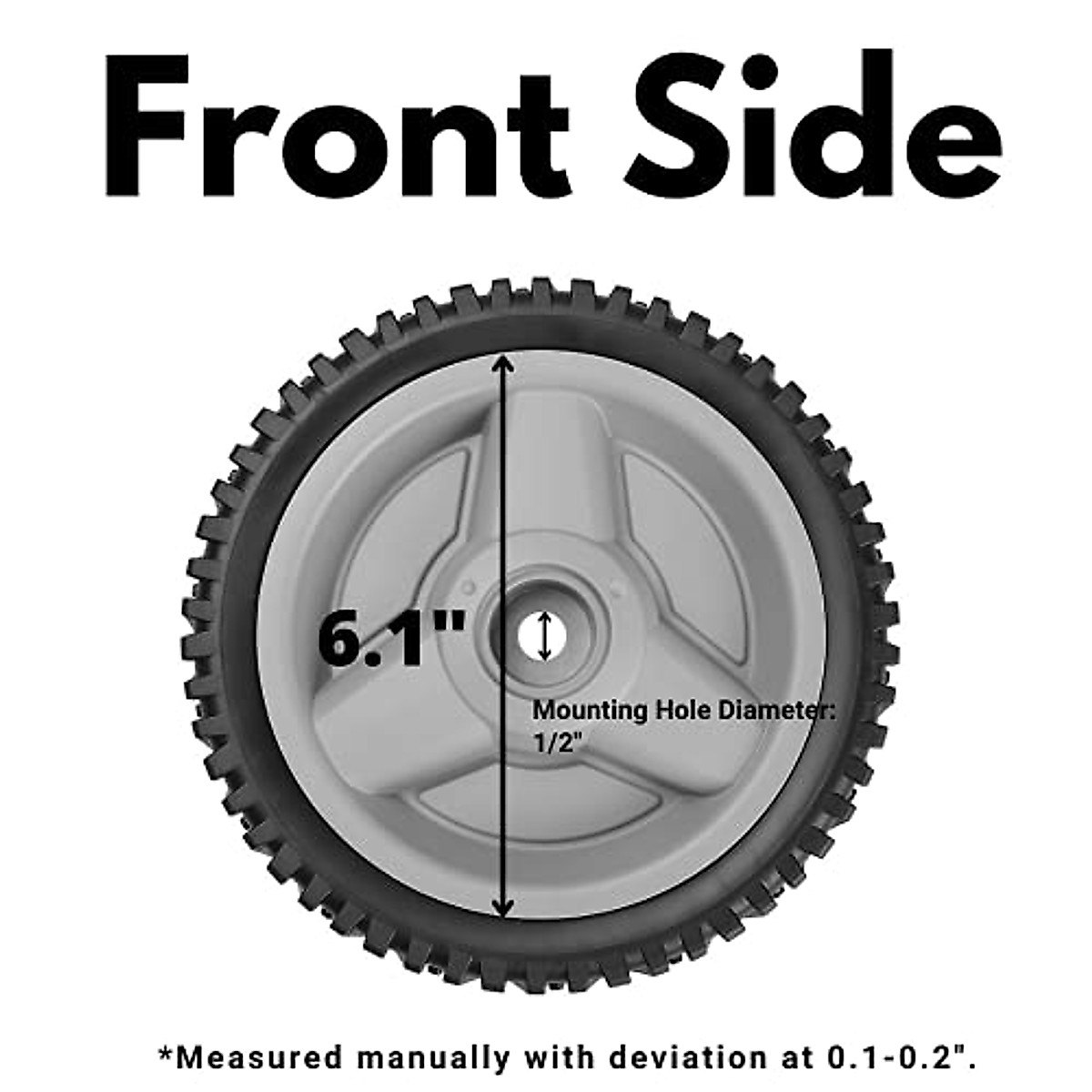 Front Drive Wheels Fit for HU Mower - Front Drive Tires Wheels Fit for HU Front Wheel Drive Self Propelled Lawn Mower Tractor, Wheel for HU700F, Replaces 532401274, 2 Pack, Gray1