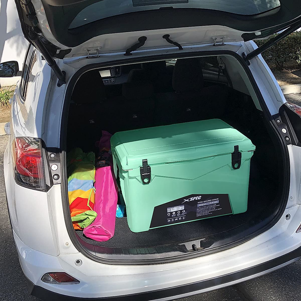 Xspec 60 Quart Roto Molded High Performance Camping Cooler Ice Chest | Pro Tough Durable Outdoor Ice Chest, Seafoam