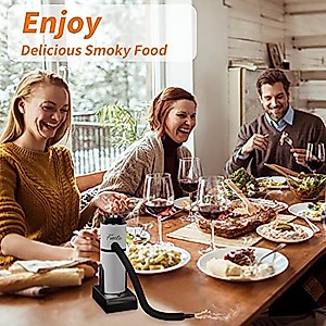 Foneta Smoking Gun Cocktail Smoker Kit with Wood Chips & Cup Lid, Upgraded Portable Indoor Smoke Infuser Whiskey Smoker Kit (starter kit)