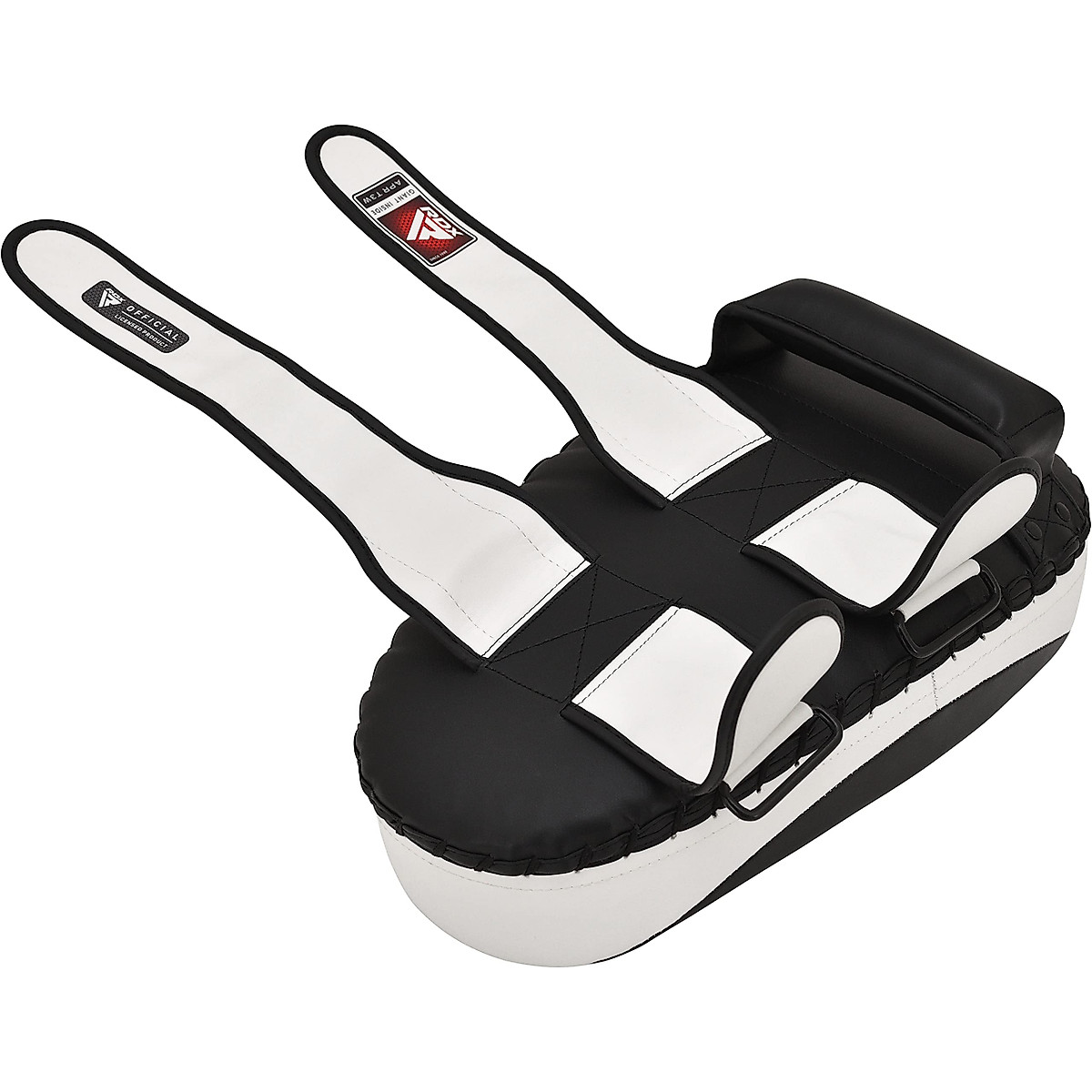 RDX Thai Pads for Kickboxing Muay Thai with Solid Handle Grip, Maya Hide Leather Curved Strike Shield for Boxing MMA Taekwondo Martial Arts, Training Combat Sports Knees Elbows Kicks Punches