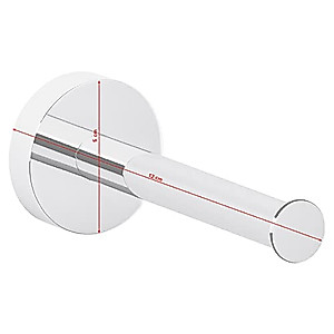 tesa Smooz No Drill, Wall Mounted Spare Bathroom Toilet Roll Holder, Chrome-Plated Metal, Removable Adhesive Glue Technology