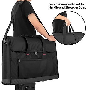 Trunab Monitor Carrying Case 24-27 Inch Padded Travel Bag Hold Up to 2 LCD Screens/TVs, Not Compatible with iMac, with Accessories Pocket, Shoulder Strap, PU Bottom, Black