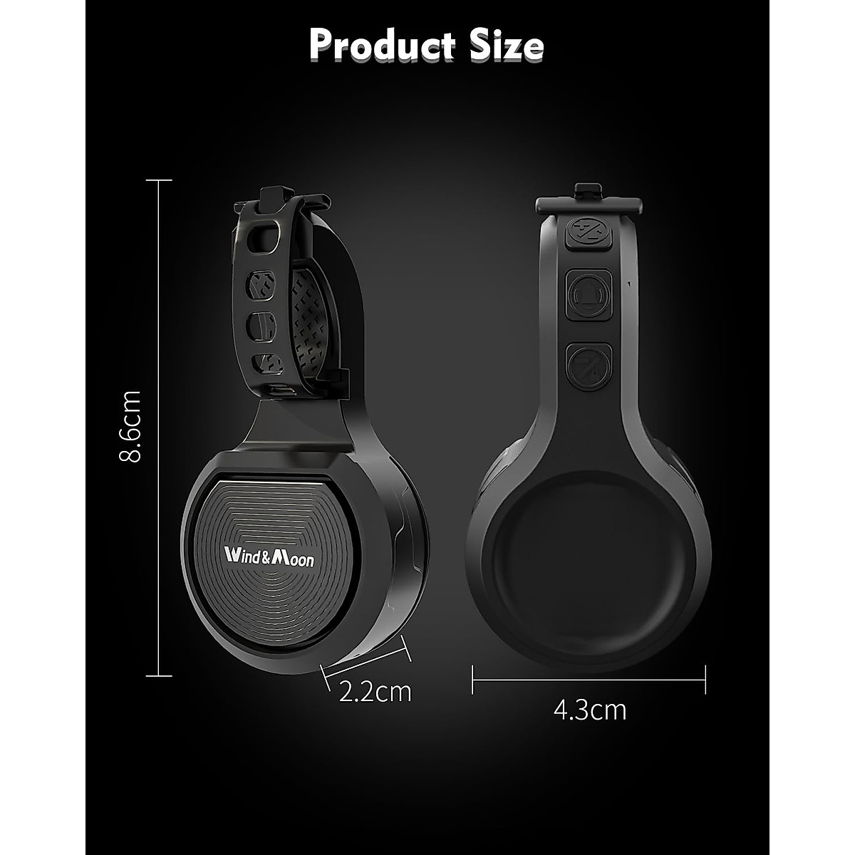 Wind&Moon Electric Bike Bell, Anti-Theft Alarming 80-130DB Adjustable Scooter Horn, Bicycle Bell with USB Rechargeable, IPX6 Waterproof, for Adults Kids Mountain Bike Bells Cycling Warning Horn