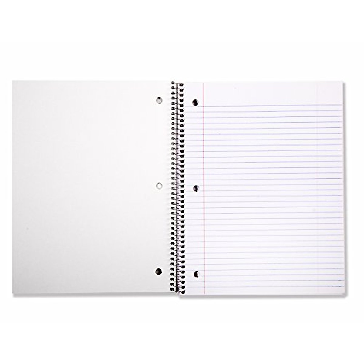 Amazon Basics Wide Ruled Wirebound Spiral Notebook, 100 Sheet - 5-Pack, Assorted Solid Colors