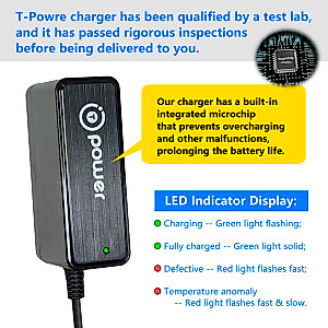 T-Power Charger for 24V DC Hyperice Hypervolt Portable Massage Gun Device HPI5300000100, 53000 001-00, 42000 038-00, 4200003800 SK03T1-2600100W2 Ac Dc Adapter Power Supply