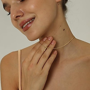 Fwlisesa Small Cross Necklaces for Women, Dainty Gold Necklace 14k Gold Plated Cute Tiny Cross Pendant Necklace Simple Gold Choker Necklaces for Women Trendy Aesthetic Jewelry Gifts for Women