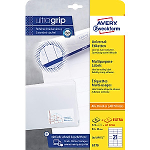 Avery Zweckform 6170 Labels 64 x 36 mm Quick-Peel 25 Sheets