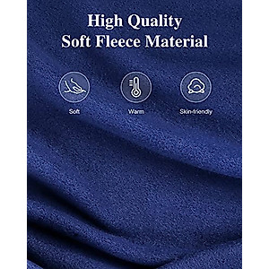 Electric Heated Blanket, 72" x 84" Full Size with 4 Heating Levels, 10H Auto Shut Off, Soft Fleece Warm Heated Blanket, Fast-Heating & Machine Washable - Blue