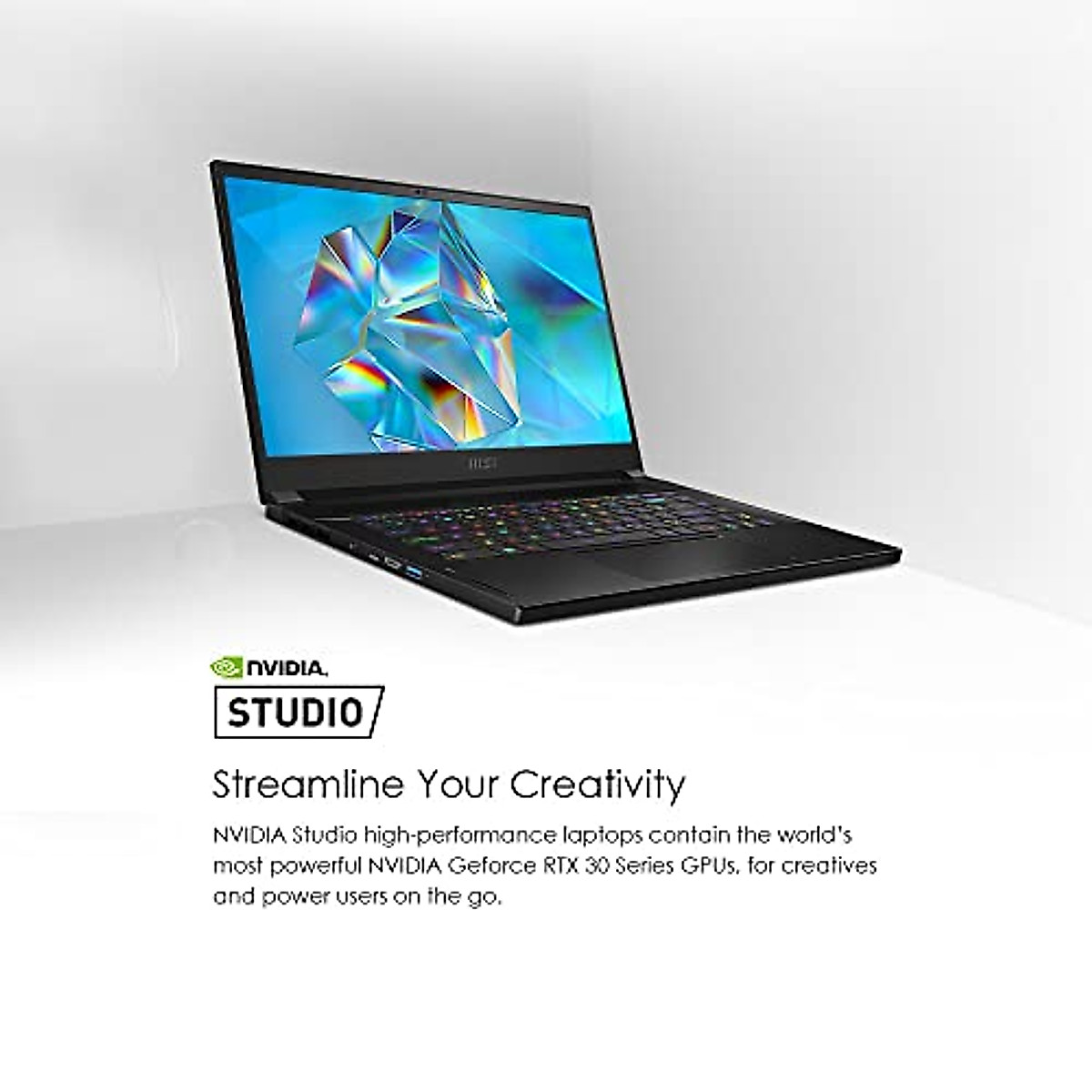 MSI Creator 15 Professional Laptop: 15.6" UHD OLED 4K DCI-P3 100% Display, Intel Core i7-11800H, NVIDIA GeForce RTX 3060, 16GB RAM, 512GB NVME SSD, Thunderbolt 4, Win10, Black (A11UE-491)