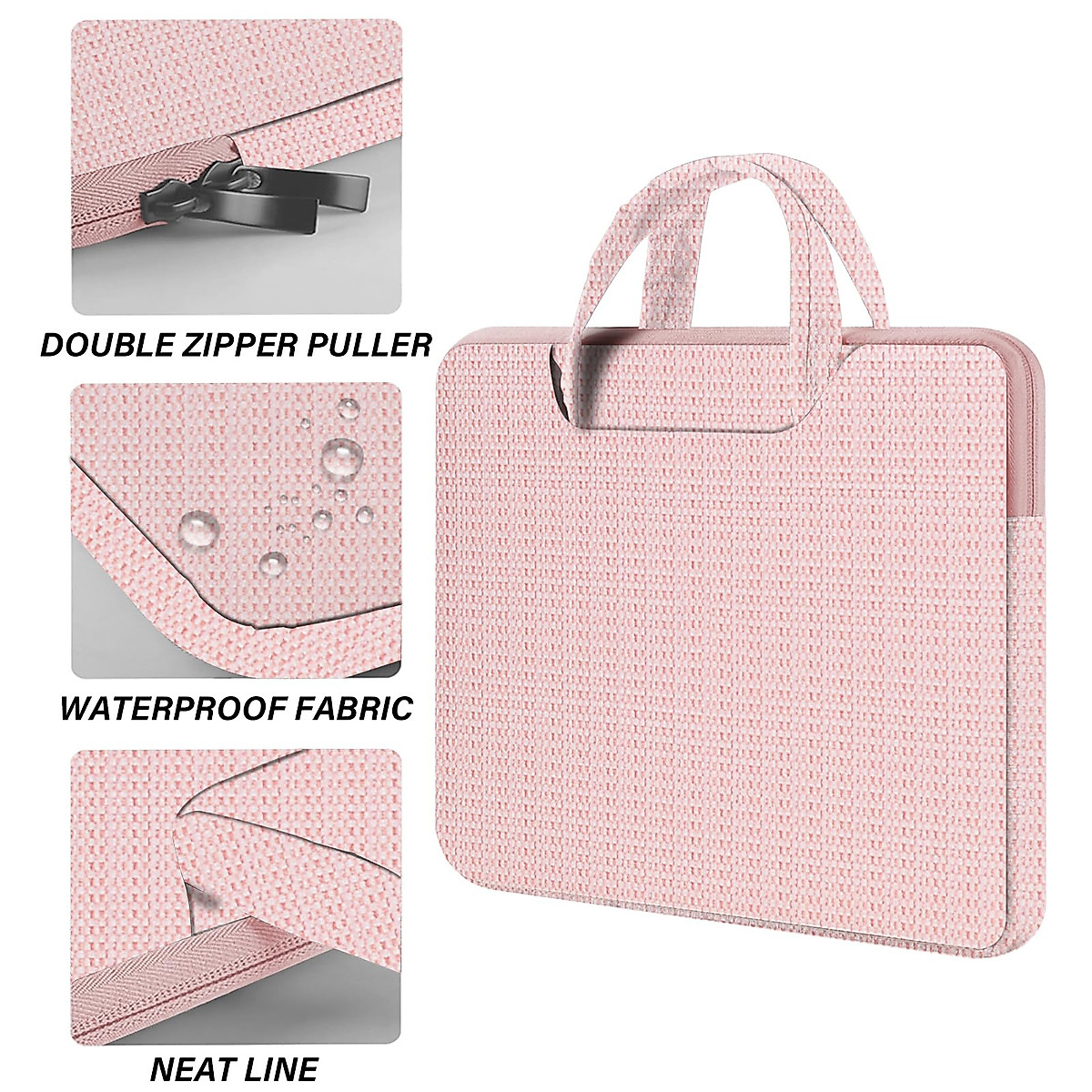 Miwasion Woven Fabric Design Compatible with MacBook Air 13 inch Case 2020-2018 Release(A2337 M1 A2179 A1932) with Touch ID & 2 Pack Keyboard Protectors,Webcam & Laptop Sleeve Bag & Screen Protector