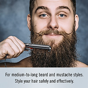 ConairMAN Beard Straightener for Men, Smooth and Style Beards and Hair for Smooth and Added Shine