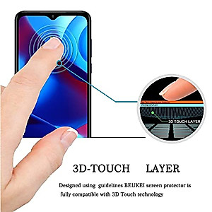 beukei (3 Pack) Compatible for Motorola Moto G Pure Screen Protector Tempered Glass, (6.5 inch) Touch Sensitive,Case Friendly, 9H Hardness