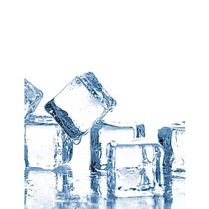 DomeStar Clear Fake Ice Cubes, 20 PCS 0.8" Plastic Ice Cubes Acrylic Clear Ice Rock Diamond Crystals Square Fake Ice Cubes Display for Home Decoration Wedding Centerpiece Vase Fillers