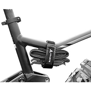 Granite Rockband MTB Frame Carrier Strap for Inner Tubes and Bike Tool Kit, Bike Storage Solution for Attaching Extra Gear on Your Mountain Bike, BMX Bike, Road Bike and Gravel Bike (Black)