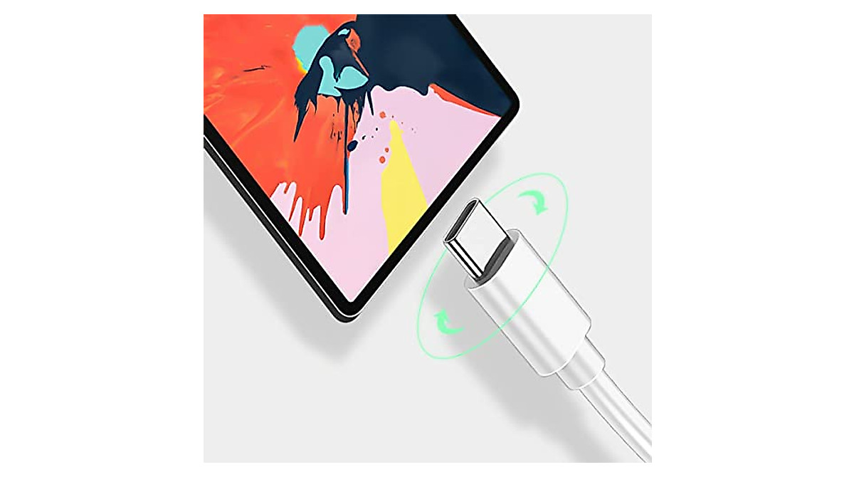 ROORUZ 6.6 Ft USB-A to USB-C Cable for iPad Pro, Mini & Air