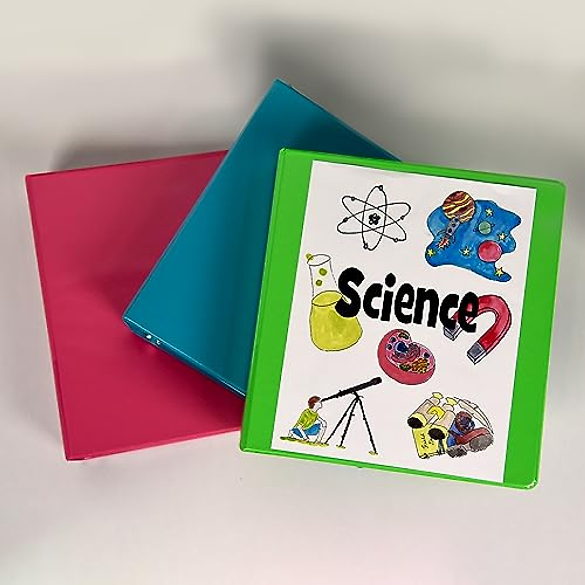 Samsill Earth’s Choice Biobased Durable Fashion Color 3 Ring View Binder, 1 Inch Round Ring, Up to 25% Plant Based Plastic, USDA Certified Biobased, Turquoise, Value Two Pack