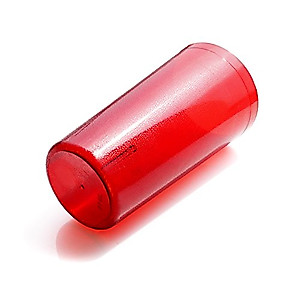 New Star Foodservice 46489 Tumbler Beverage Cup, Stackable Cups, Break-Resistant Commercial SAN Plastic, (20 oz, Red) Set of 12