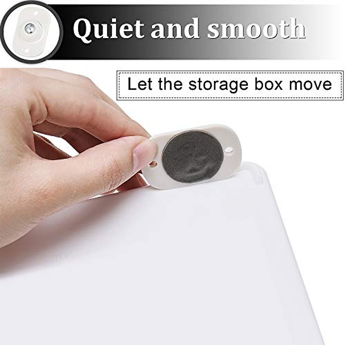 Self Adhesive Caster Wheels Mini Swivel Wheels Stainless Steel Paste Universal Wheel 360 Degree Rotation Sticky Pulley for Bins Bottom Storage Box Furniture Trash Can (8 Pieces,White)