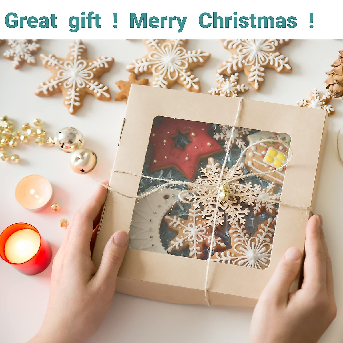 JOB JOL Cookie Cutters 10 PCS, Christmas Cookie Cutter Set, 3'' to 3.5''