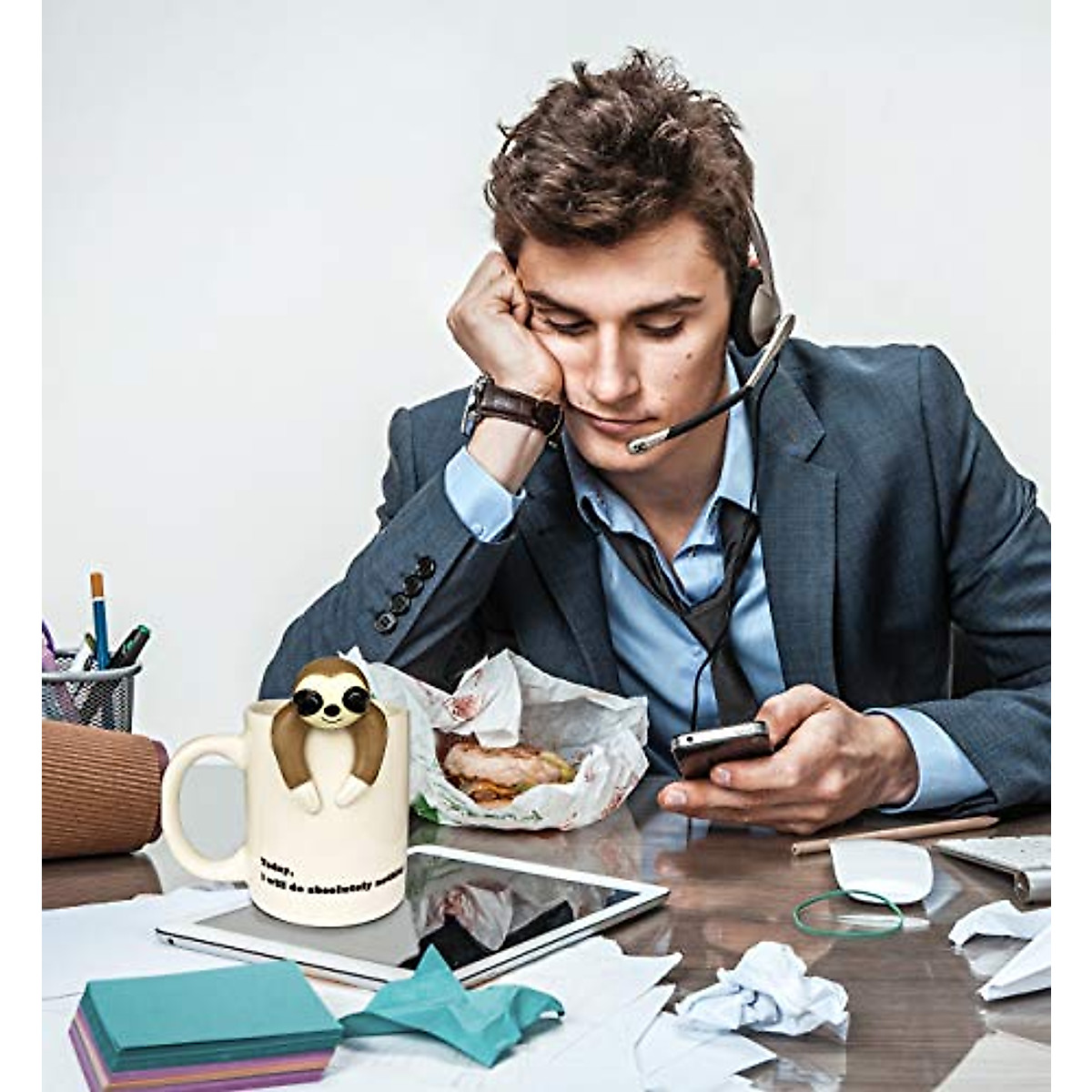 Decodyne Funny Sloth Coffee Mug - Cute Sloth Gifts For Women and Men - Best Friend Birthday Gifts for Women