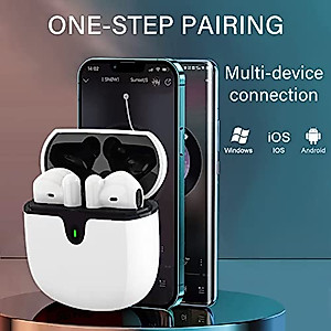 Twshouse Wireless Earbuds, Bluetooth Earbuds Hi-Fi Stereo Sound Wireless Bluetooth Headphones with Microphone 30H Playtime, Pop-ups Auto Pairing Headset IPX7 Waterproof for iPhone/Samsung/iOS/Android