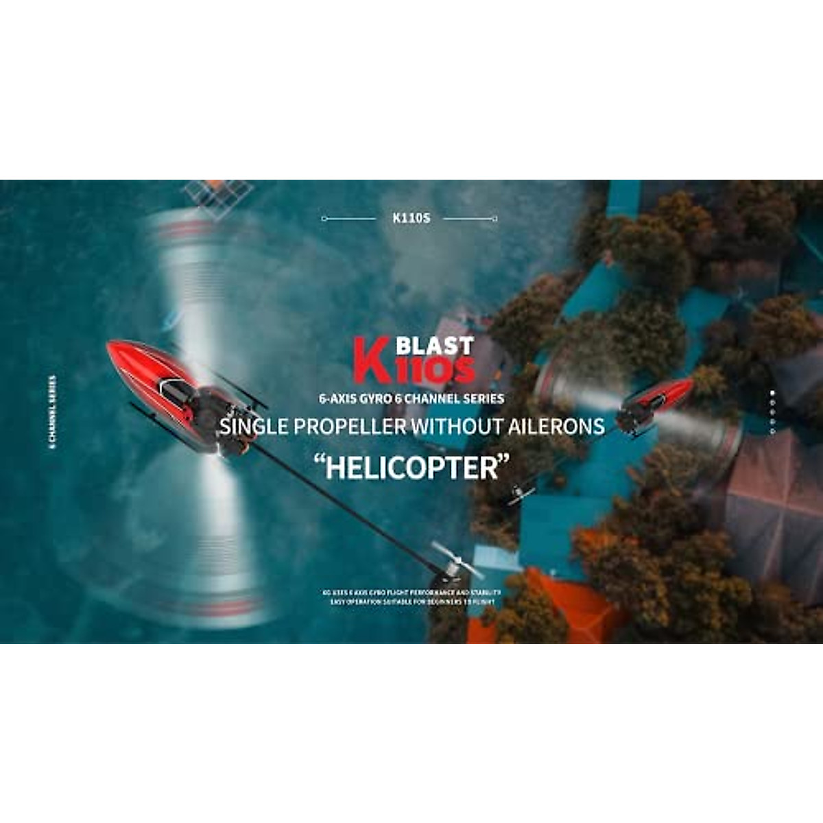 WLtoys K110S 6CH 3D/6G System K110S 2.4G 6CH Brushless 3D6G System Flybarless RC Helicopter for FUTABA S-FHSS K127 4CH (K110S 1 * 450mah)