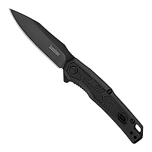 Kershaw Appa Folding Tactical Pocket Knife, SpeedSafe Opening & Cinder Multi-Function Folding Pocketknife (1025); 1.4 Inch 3Cr13 Stonewashed Blade; Manual Opening; Liner Lock; Bottle Opener