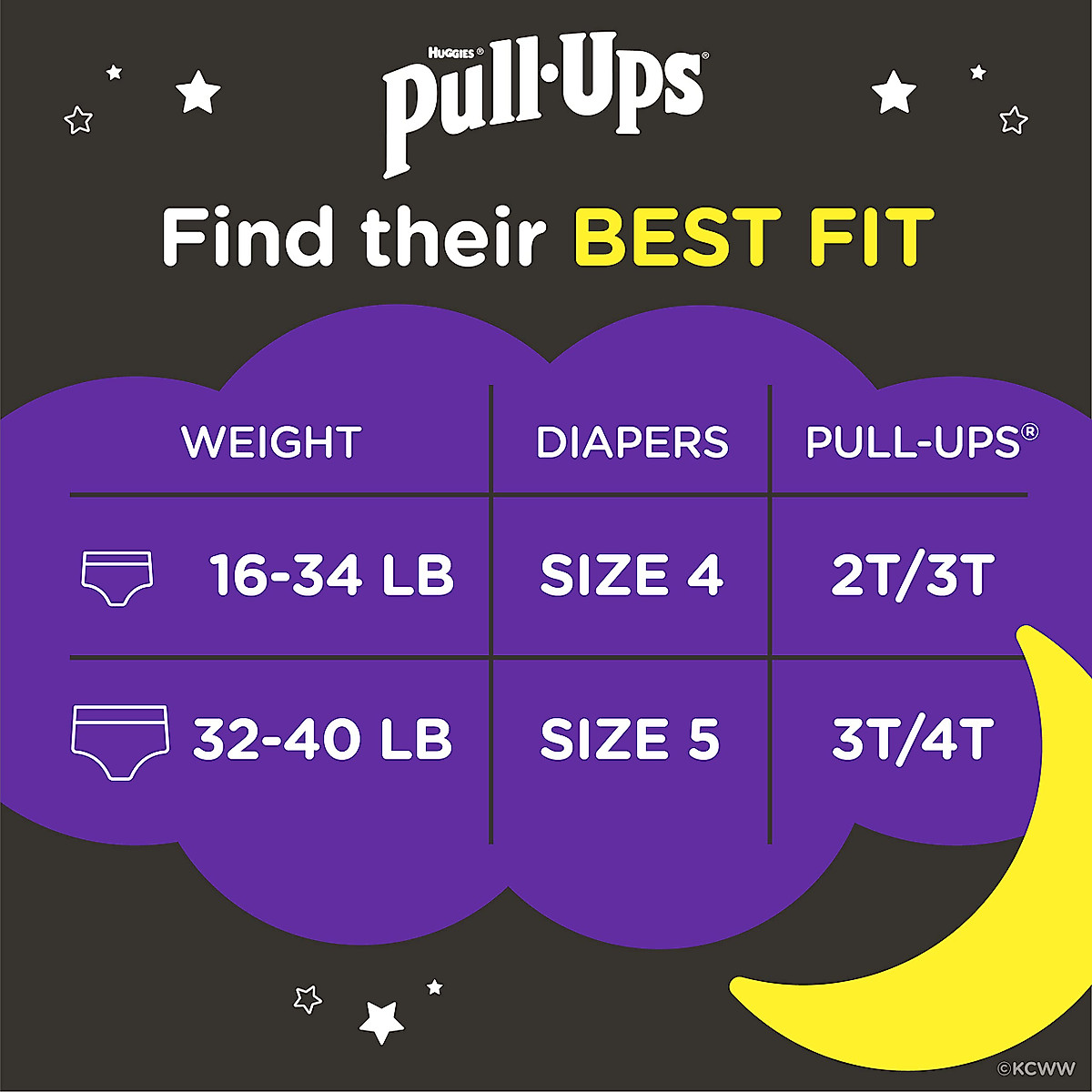 Pull-Ups Girls' Nighttime Potty Training Pants Training Underwear, 2T-3T, 21 Ct
