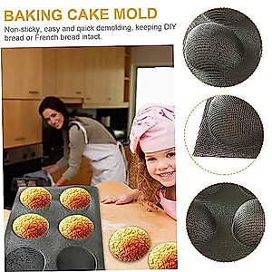 Housoutil Oven Bread Mold Silicone Candy Mold Glass Baking Dish Tray Mold Cookie Silicone Baking Pan Dome Mousse Baking Supplies Bread Baking Tray Bakery Bread Mold Silicone Fiberglass Jelly