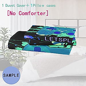 AY-FSshine Gaming Bedding Sets Gamer Room Decor Gamer Comforter Cover for Boys Girls Kids Teens Video Games 2 Piece Twin Size Bed Set-Includes 1 Duvet Cover & 1 Pillowcases(No Comforter)