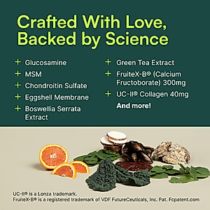 Wuffes Advanced Joint Liquid for Dogs - Hip & Joint Support Supplement with Glucosamine, Chondroitin, UC-II® Collagen, and MSM, for Small & Large Breeds - 16 Oz