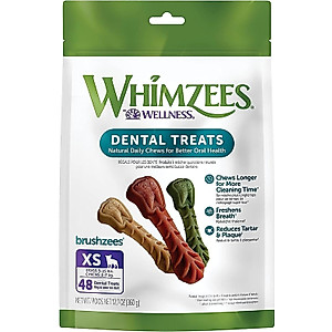 Whimzees Dental Dog Treats - Natural Grain-Free Chews for Healthy Teeth & Gums - Variety Pack - Small Breeds - Vegetarian Dental Care Snacks (2-Pack)