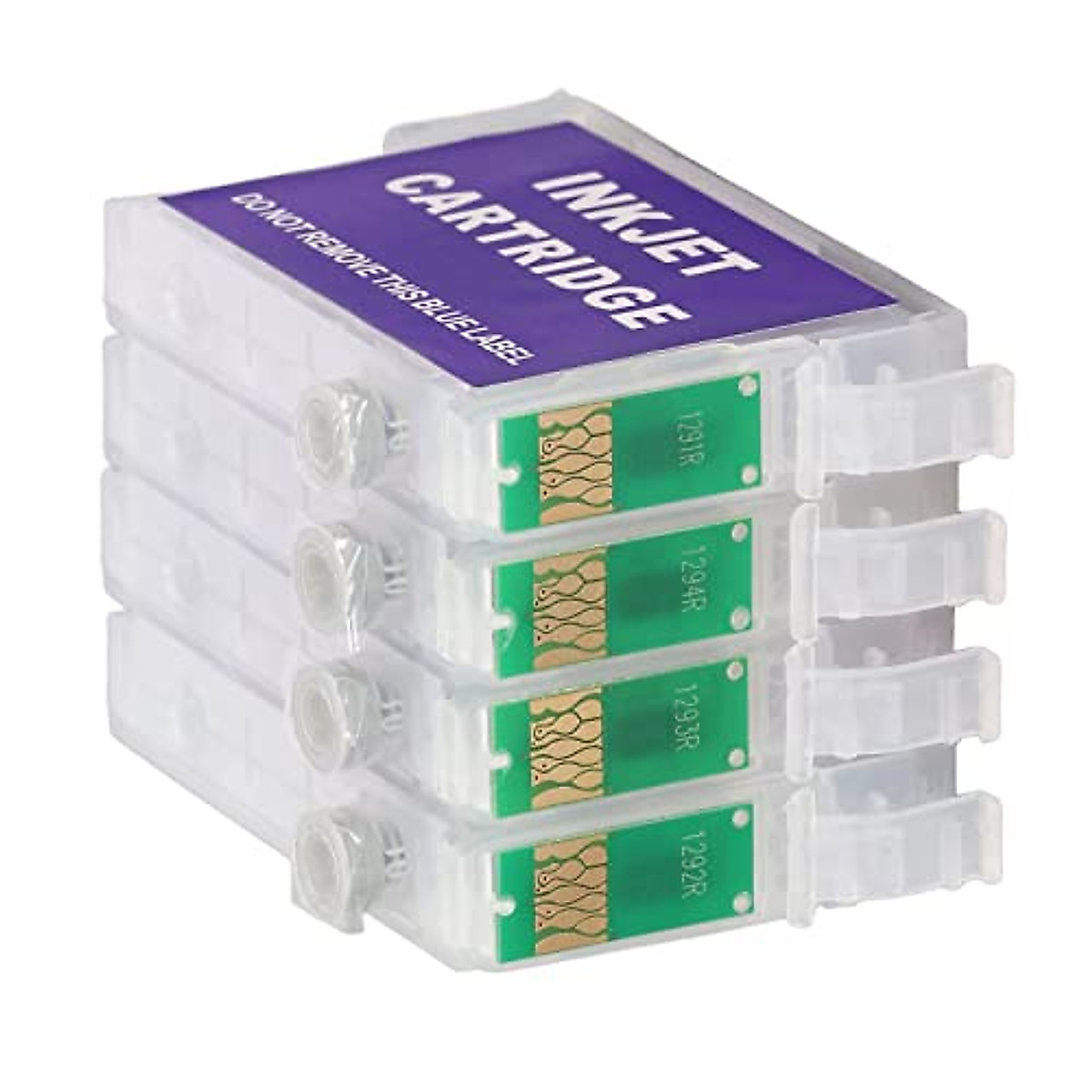 FTVOGUE Ink Cartridge,4 Colors Printing Accessory Part PP for Photo Paper Document (T1401/T1402/T1403/T1404)