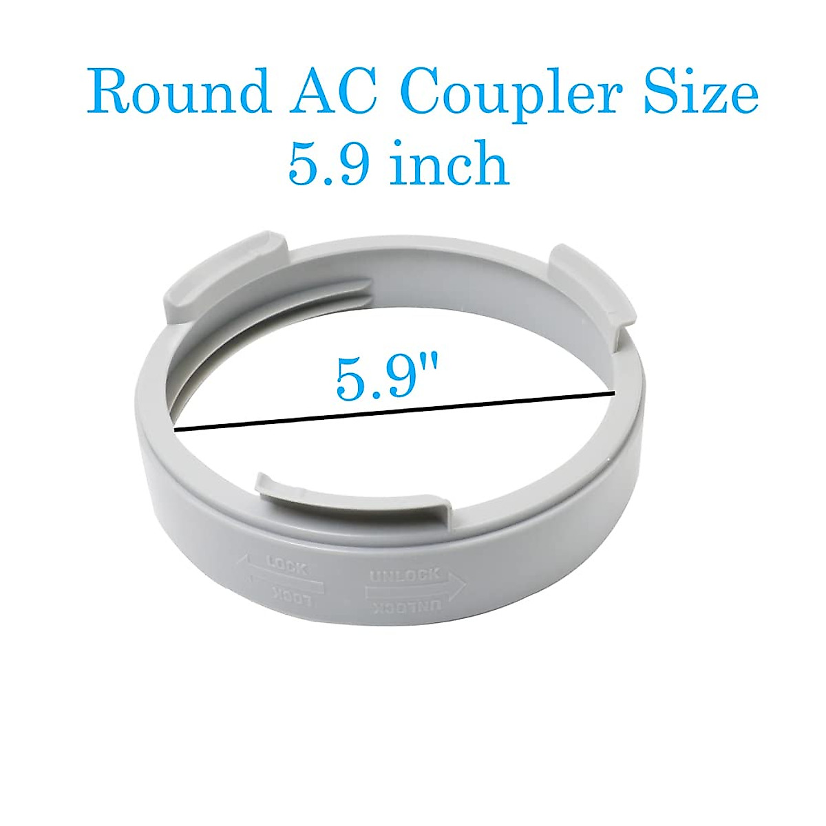 Portable Air Conditioner Exhaust Hose Coupler Window Adapter A/C Connector, 5.9 inch Suit for Air Conditioning Exhaust Port (Round)