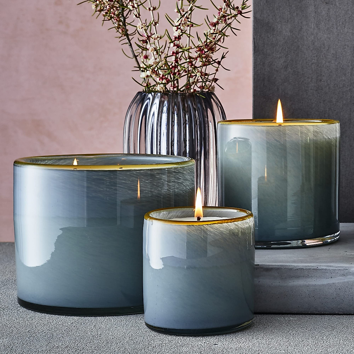 LAFCO New York Signature Candle, Sea & Dune - 15.5 oz - 90-Hour Burn Time - Reusable, Hand Blown Glass Vessel - Made in The USA