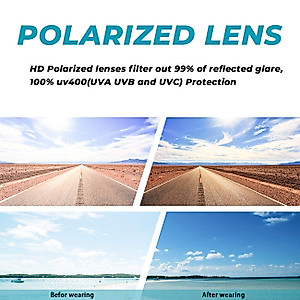 MAXJULI Polarized Aviator Sunglasses for Big Heads Men Women (Matte Black Frame/Grey Lens)