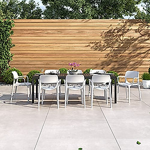 HON Basyx Prodigy Commercial-Grade 2-Pack Stackable Arms, Indoor & Outdoor Chair, White